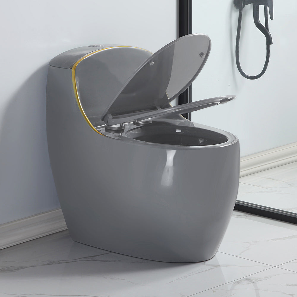 Gray Egg-Shaped Toilet | Stylish Compact One Piece Toilet – simpleprojectus