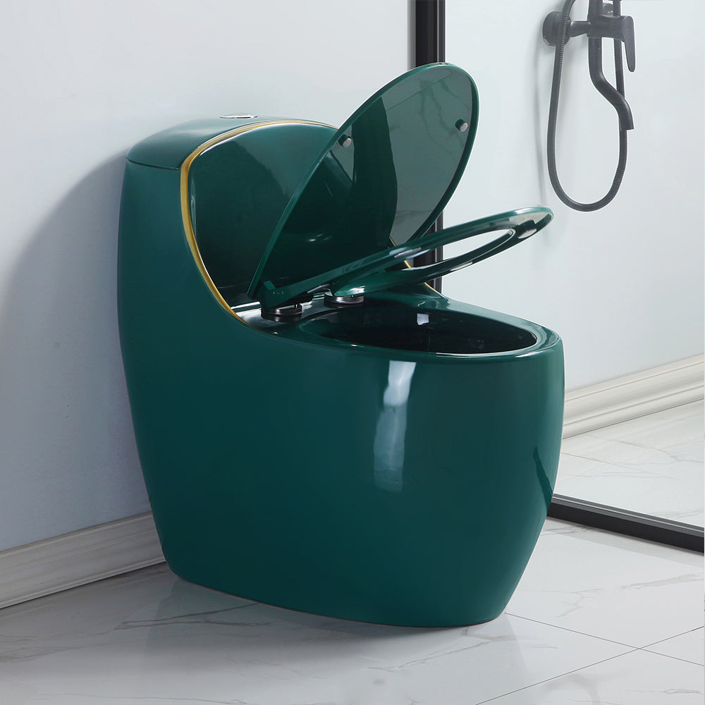 Green Egg-Shaped Toilet | Stylish Compact One Piece Toilet ...
