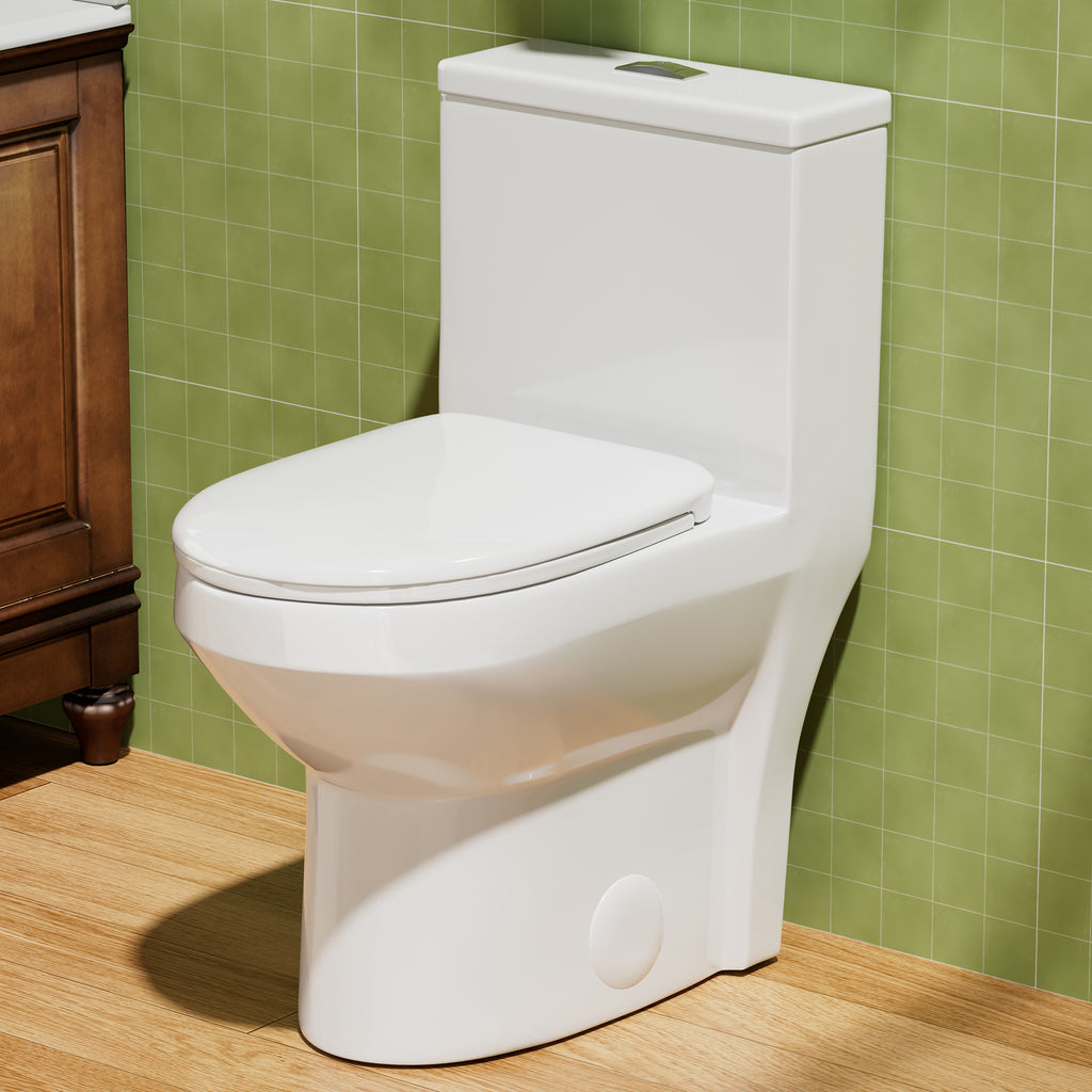 One Piece Toilet | Dual Flush | Compact Single Piece Toilet ...